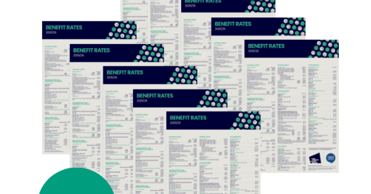 A4 Benefit Rates Chart (pack of 10), 2025/26