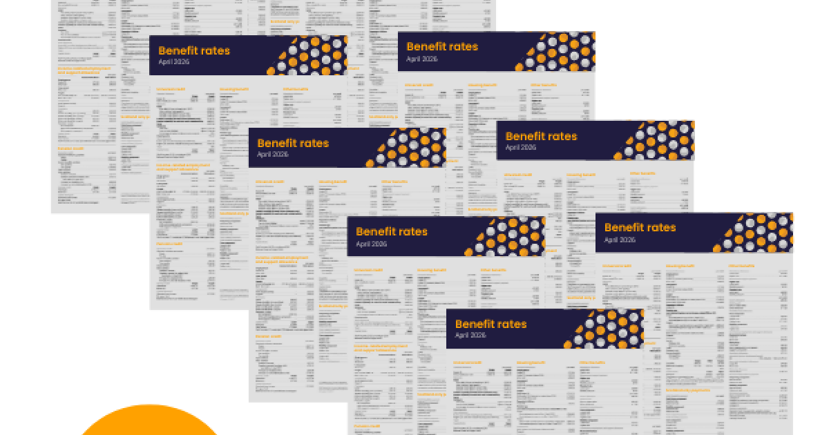 A4 Benefit Rates Chart (pack of 10), 2026/27